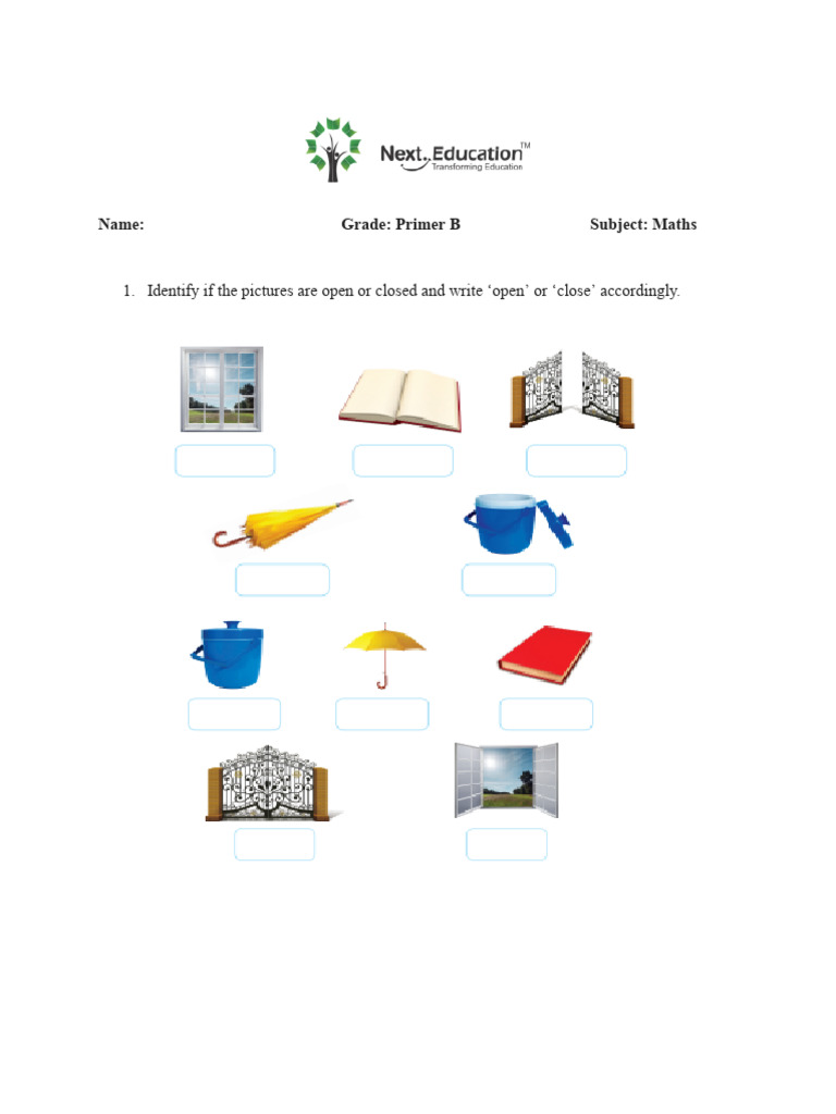 Primer B Maths Worksheet | PDF