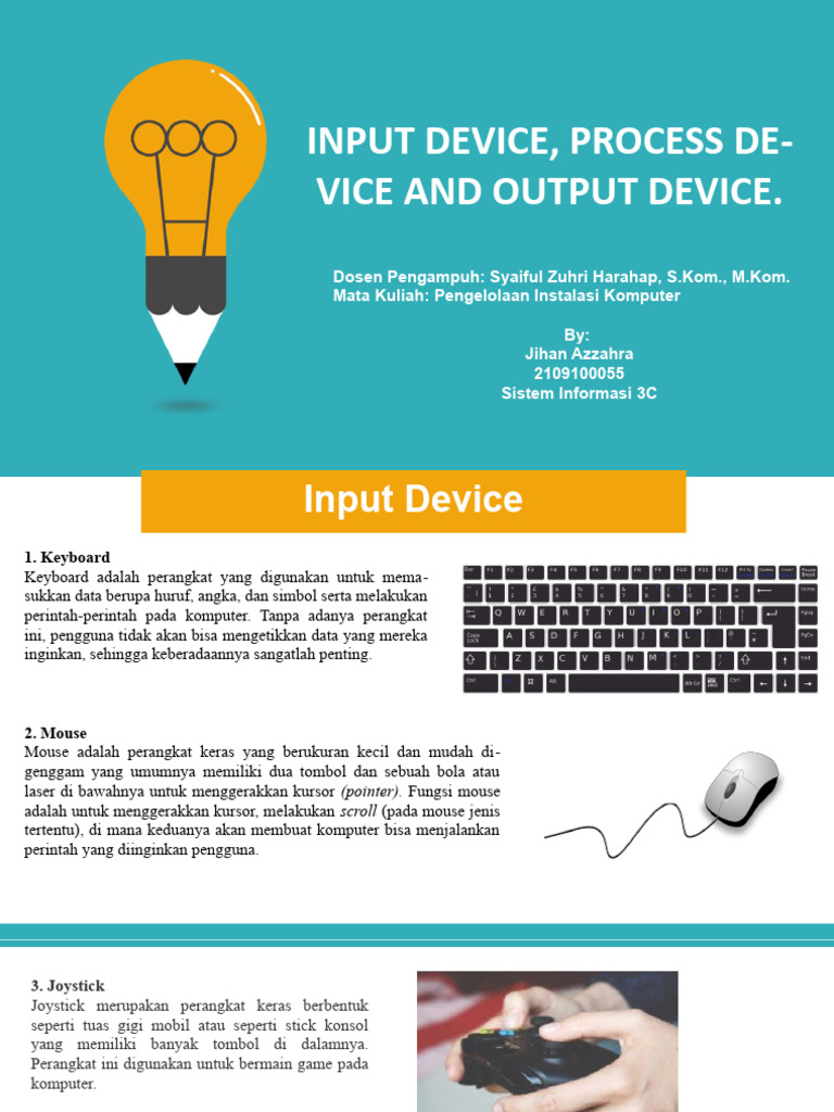 Input Device, Process Device and Output Device | PDF | Game & Aktivitas