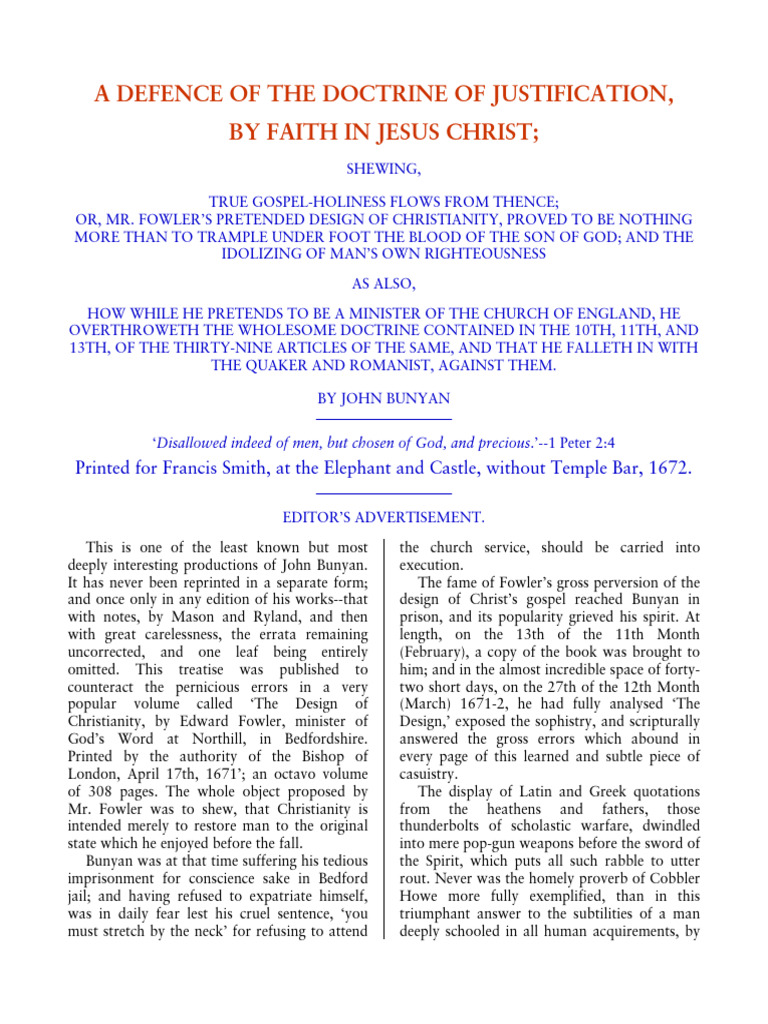 Defence of the Doctrine of Justification, A | PDF | Justification (Theology) | Jesus