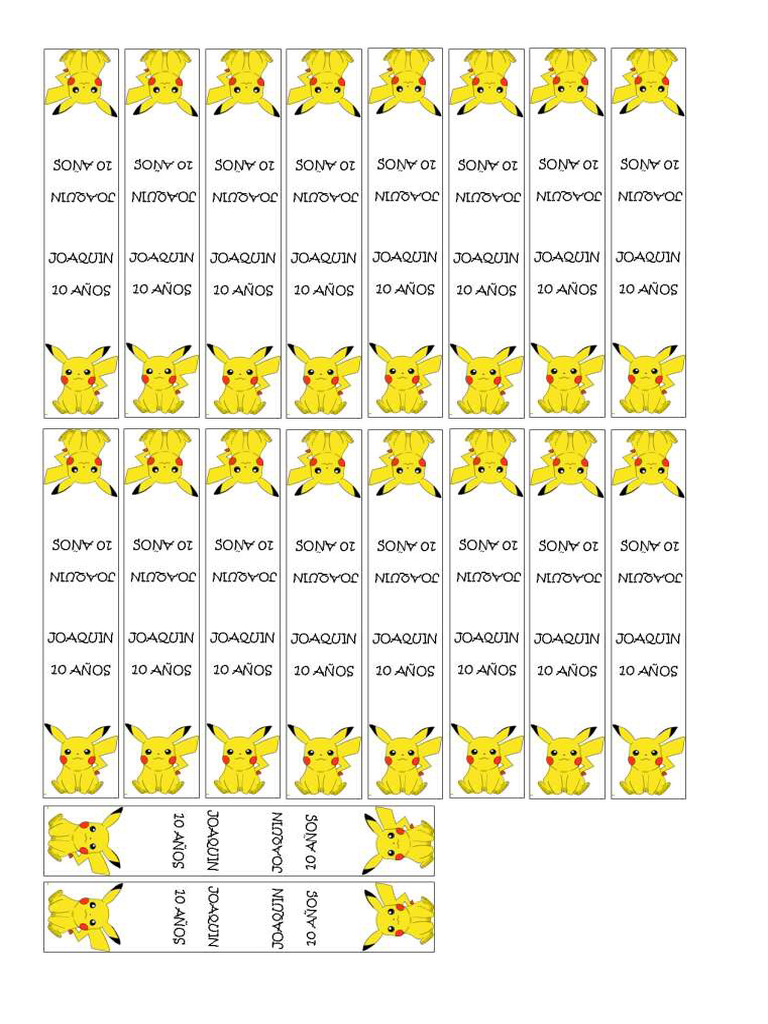 Stiker Pikachu | PDF