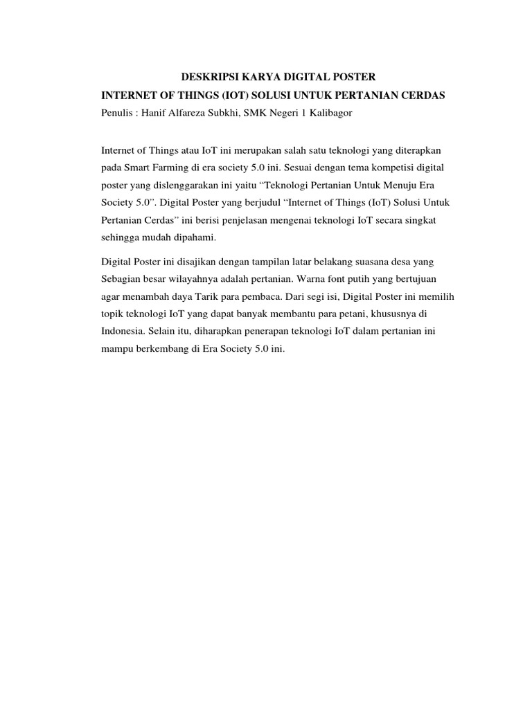 Deskripsi Karya Digital Poster | PDF