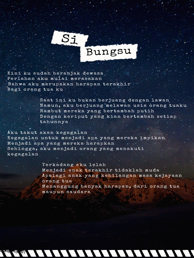 Puisi Si Bungsu | PDF