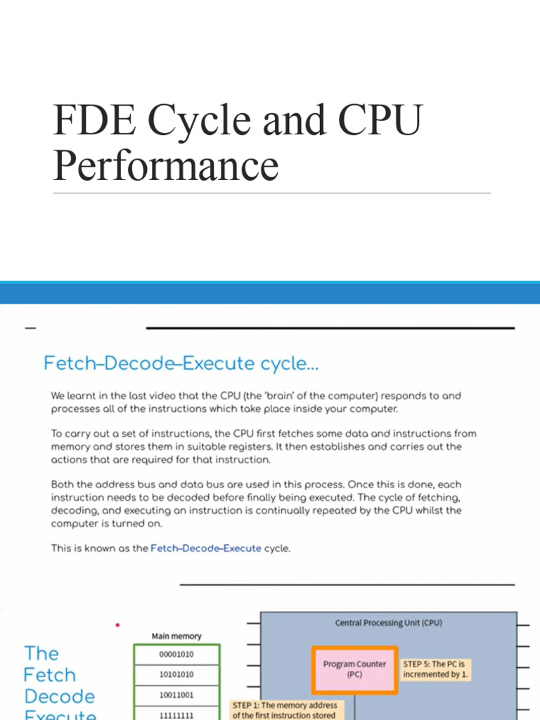 Fde Cycle And Cpu Performance Pdf