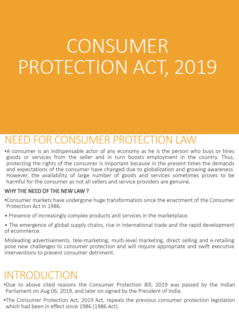Consumer Protection Act 2019'23 | PDF
