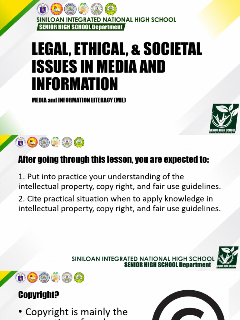 M7 - Legal Ethical Societal Issues in Media and Information | PDF