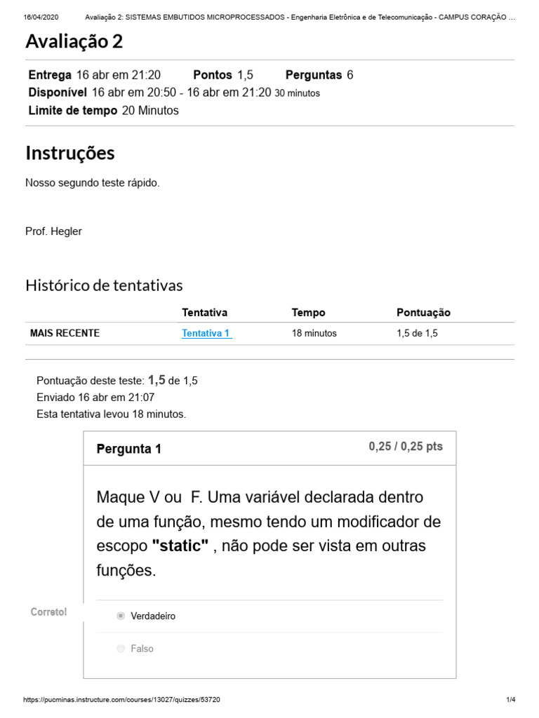 Prova 2 - Varias SEM | PDF