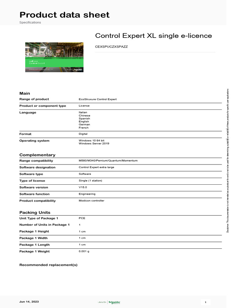 EcoStruxure Control Expert (Unity Pro) - CEXSPUCZXSPAZZ | PDF