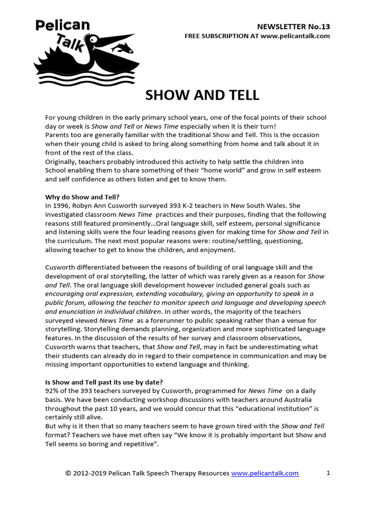 Show and Tell | PDF