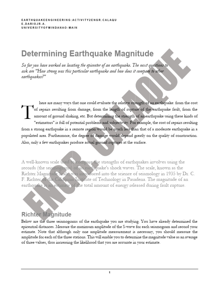 Activity 3 (Magnitude) | PDF