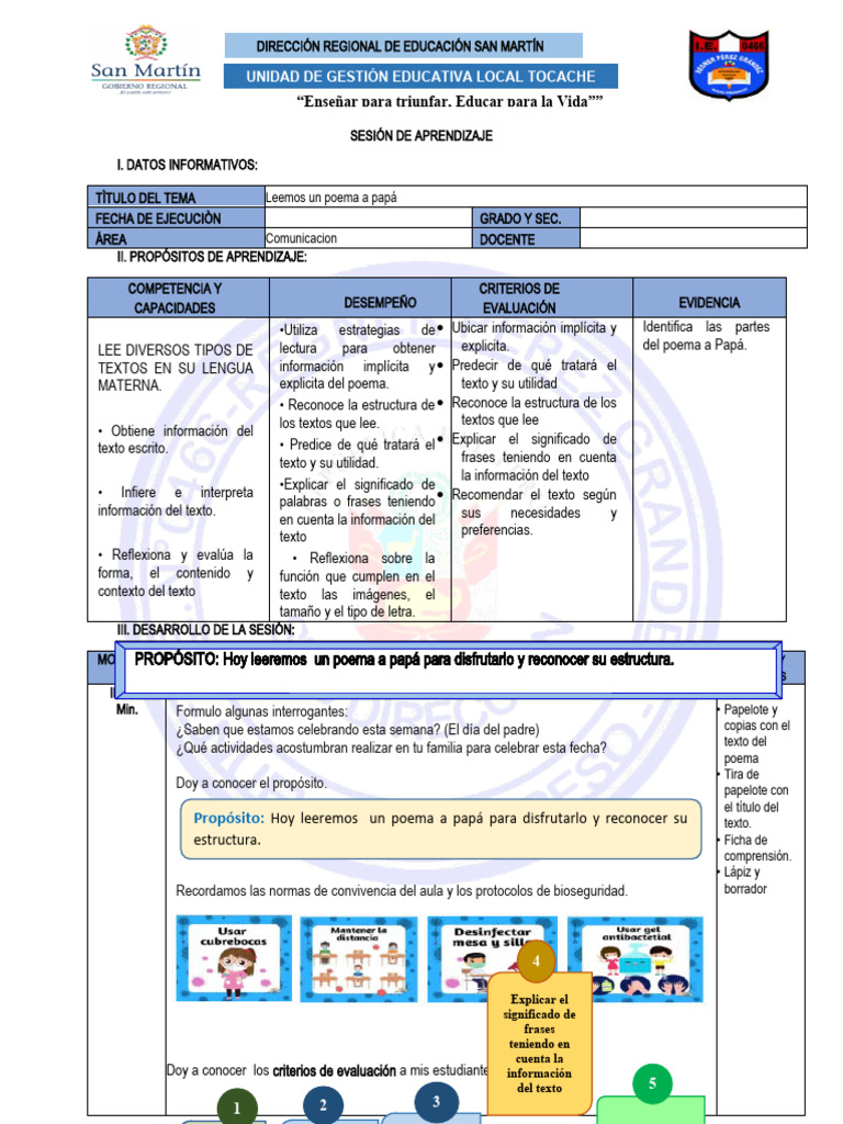 D3 A2 SESION Leemos Un Poema A Papá | PDF | Evaluación | Cognición D3 A2 SESION Leemos Un Poema A Papá | PDF | Evaluación | Cognición
