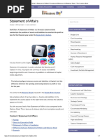 Statement of Affairs Format Template | PDF