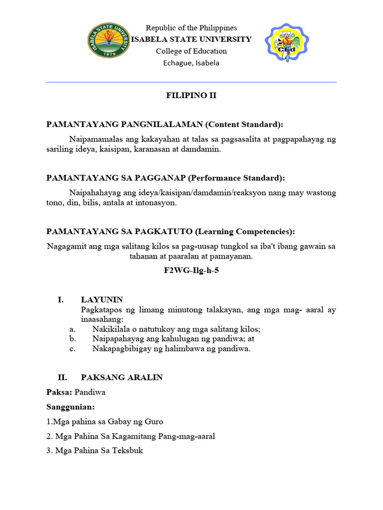 Final Dlp Filipino Pdf