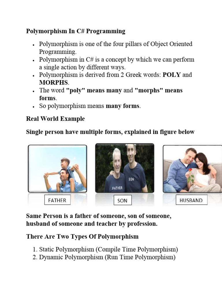 Polymorphism in Csharp | PDF | Teaching Methods & Materials | Computers