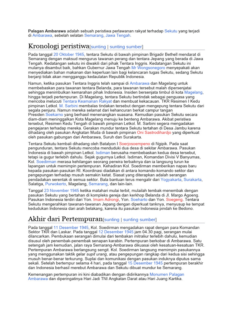 Palagan Ambarawa | PDF