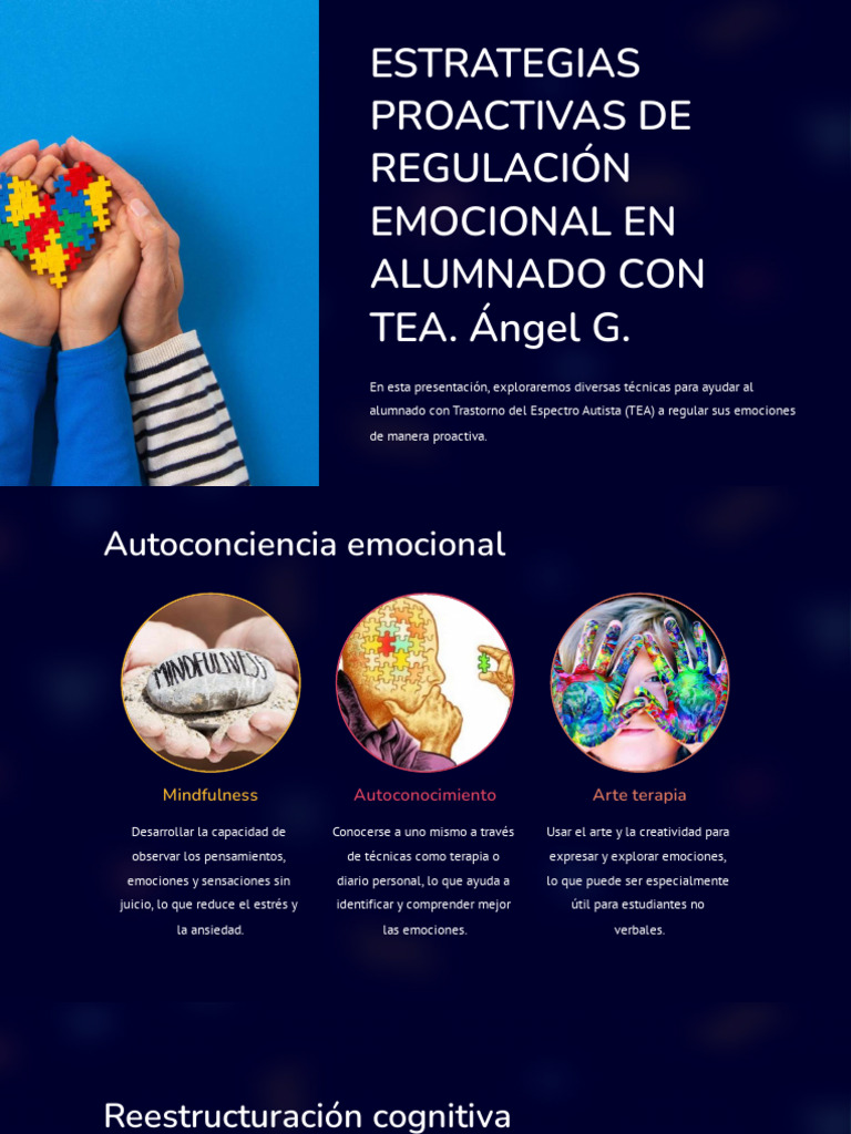 Estrategias proactivas de regulación emocional TEA | PDF | Las ...