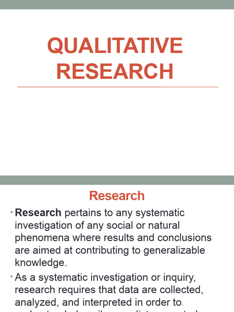 Understanding Qualitative Research Methods | PDF