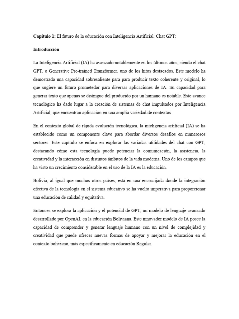 Capítulo 1 - Chat GPT | PDF