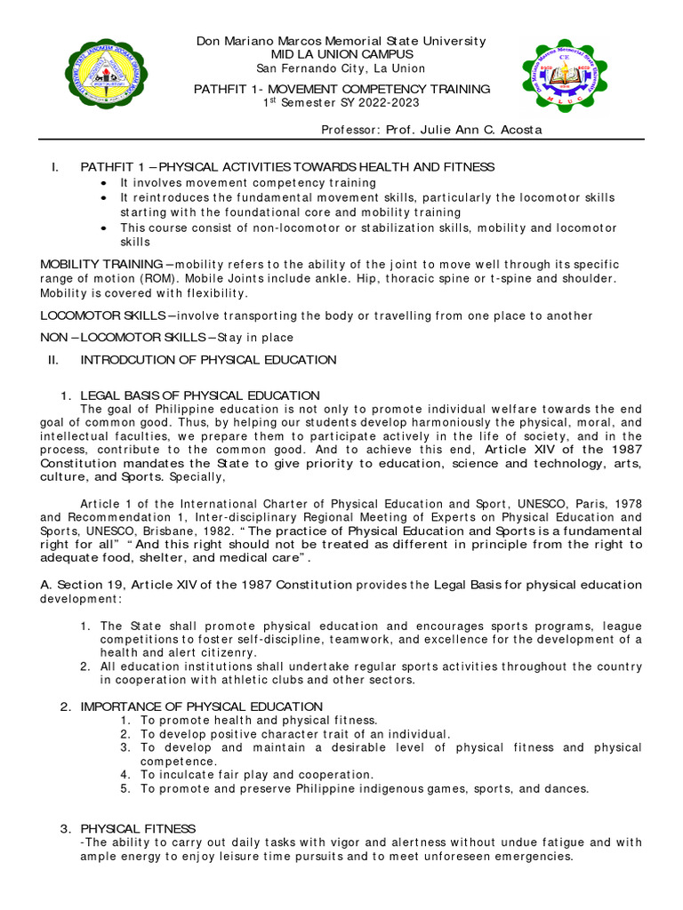 Pathfit 101 First Discussion | PDF | Strength Training | Physical Fitness