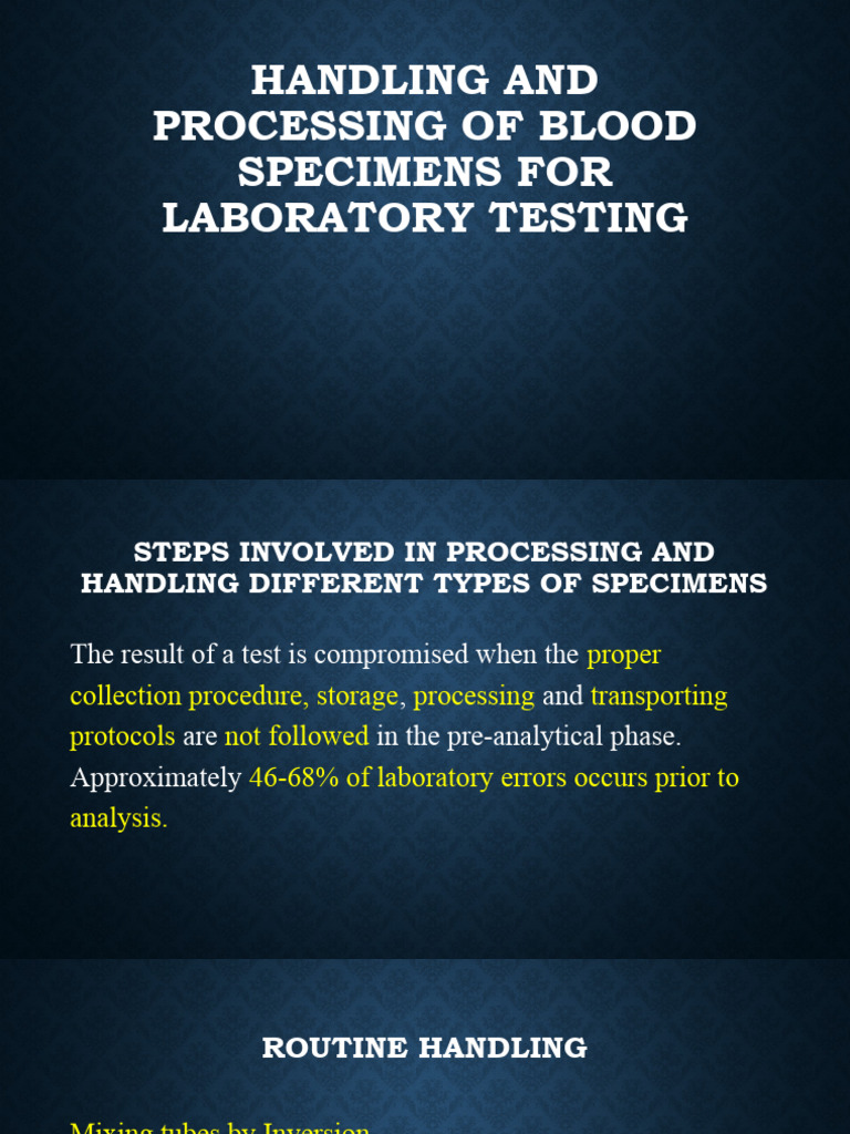 Handling-and-Processing-of-Blood-Specimens-for-Laboratory-Testing | PDF