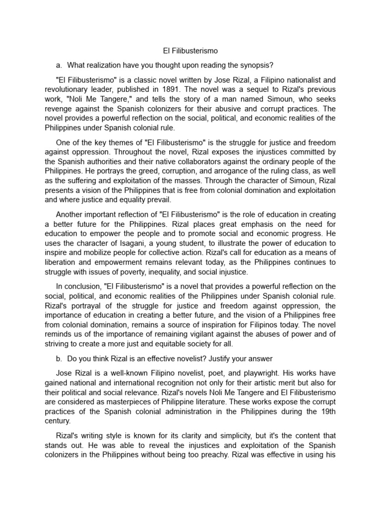 El Filibusterismo | PDF