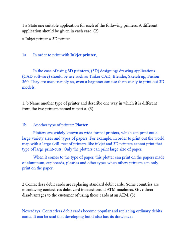 ICT Chapter 2 Exam-style Questions Some Answers | PDF | Qr Code ...