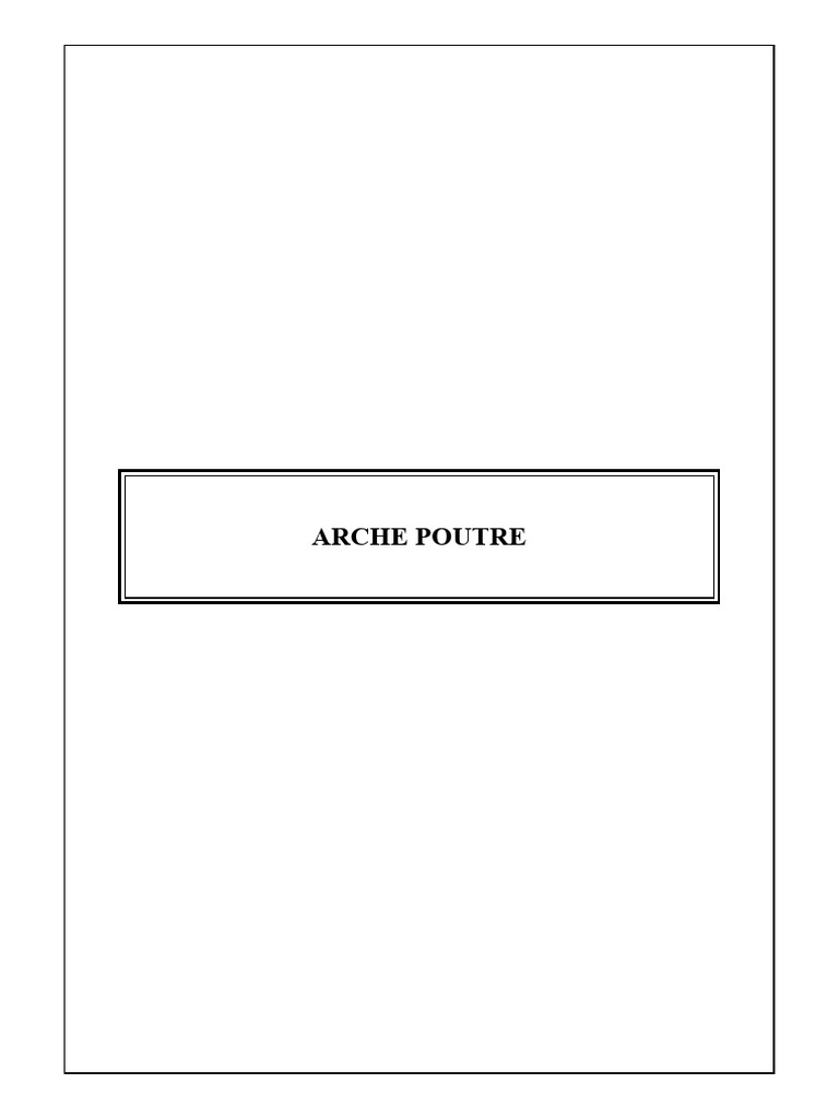 Arche Poutre | PDF | Maison et jardin