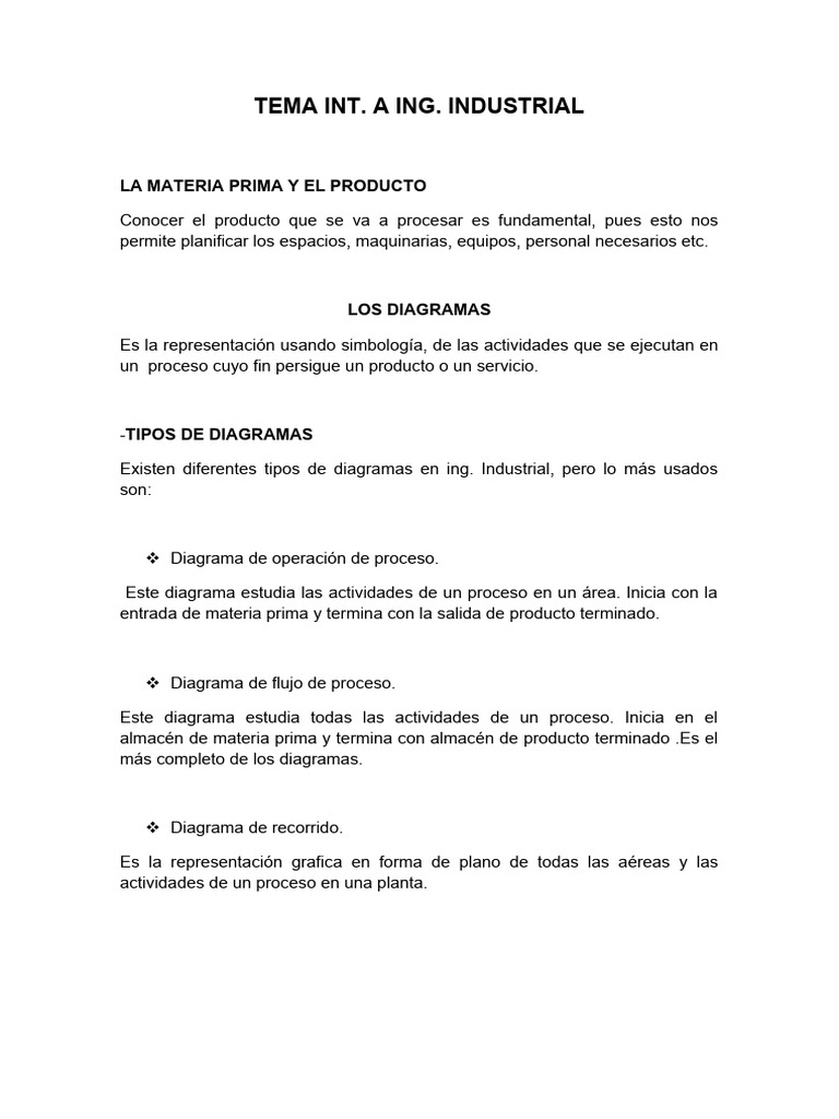 Tema#6 El Producto y Los Diagramas Int. Ing Ind | PDF