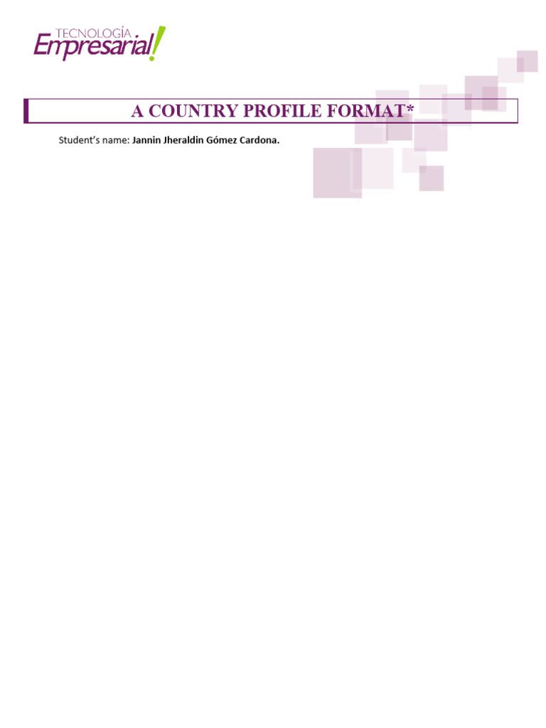 A Country Profile | PDF