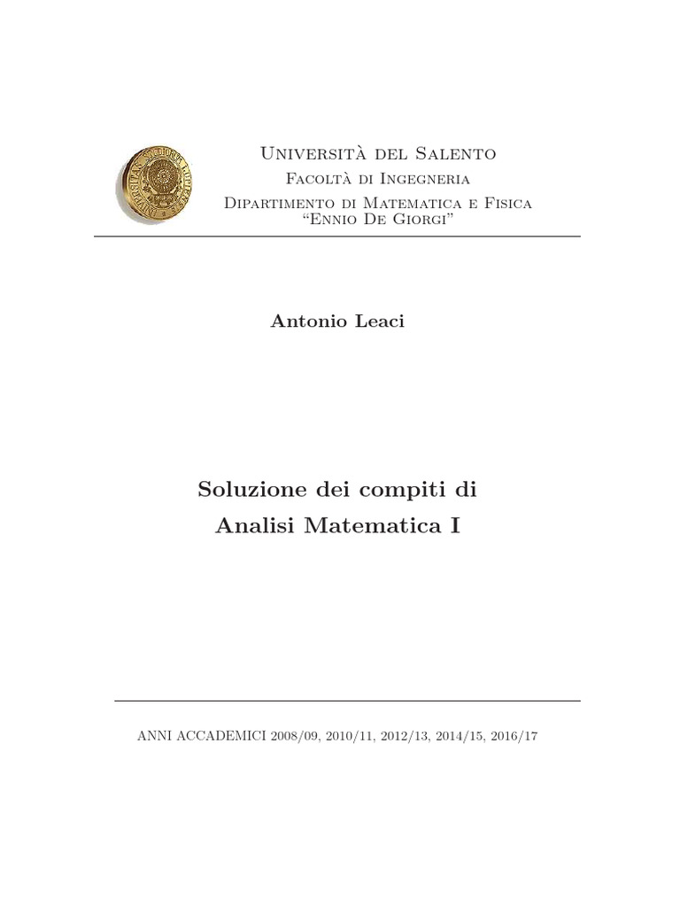 Compiti AM1 | PDF