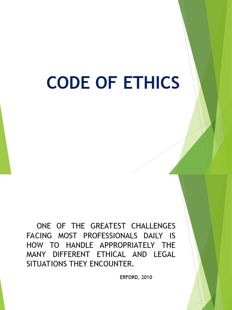 Code of Ethics | PDF