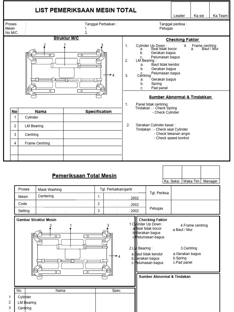 PMT (Preventive Maintenance) | PDF