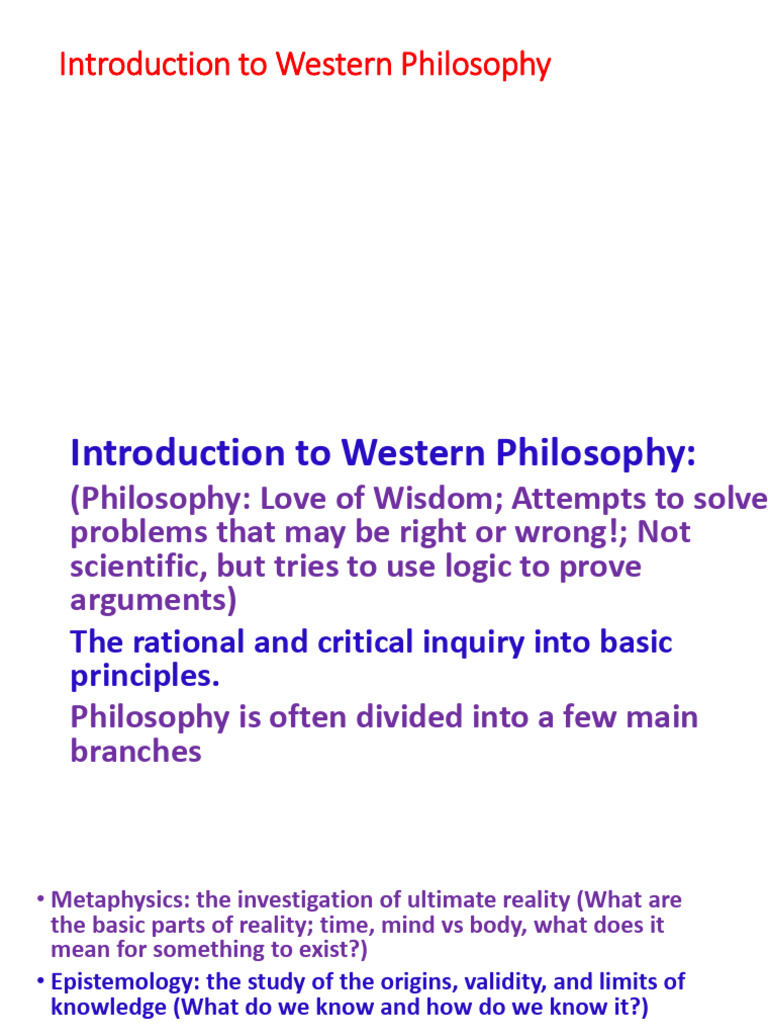 Western Philosophy Overview | PDF