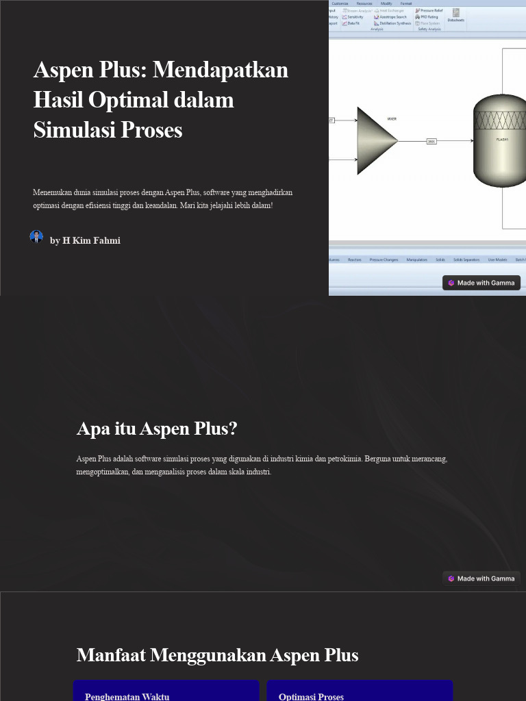 Aspen Plus Mendapatkan Hasil Optimal Dalam Simulasi Proses | PDF