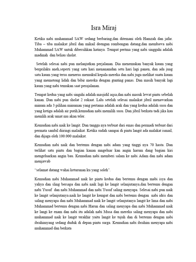 Isra Miraj Ariiq | PDF