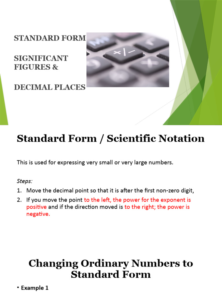 Standard Form and Significant Figures | PDF | Significant Figures | Numbers