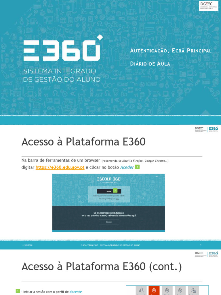 Acesso e Uso da Plataforma E360 | PDF | Janela (informática) | Informática