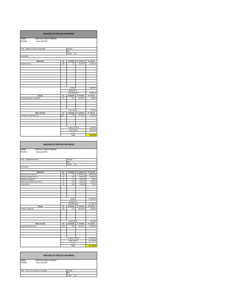 Presupuesto Edificio Comboy - Noviembre 2022 | PDF