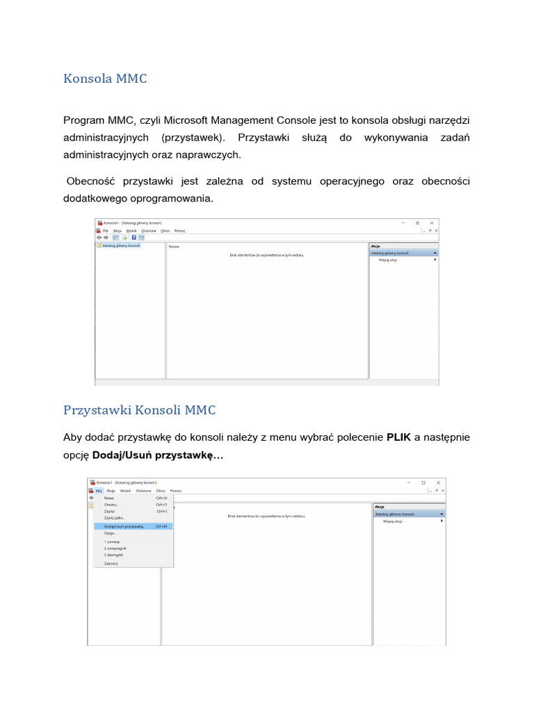 Konsola MMC | PDF