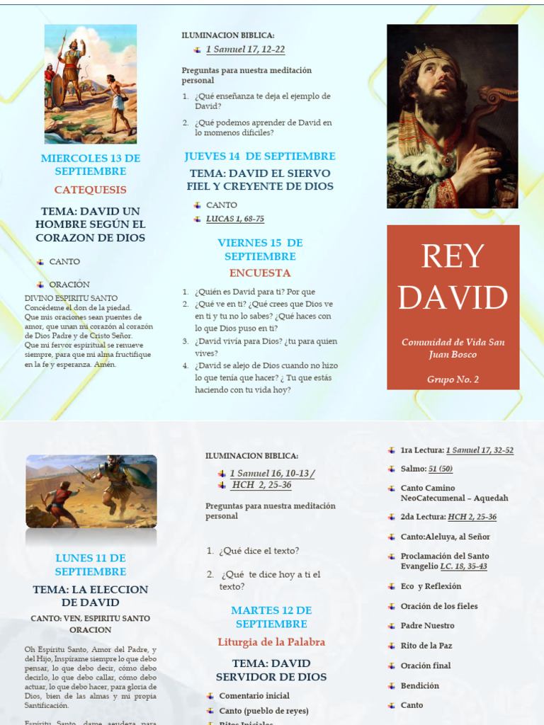 Folleto Imprimir REY DAVID | PDF