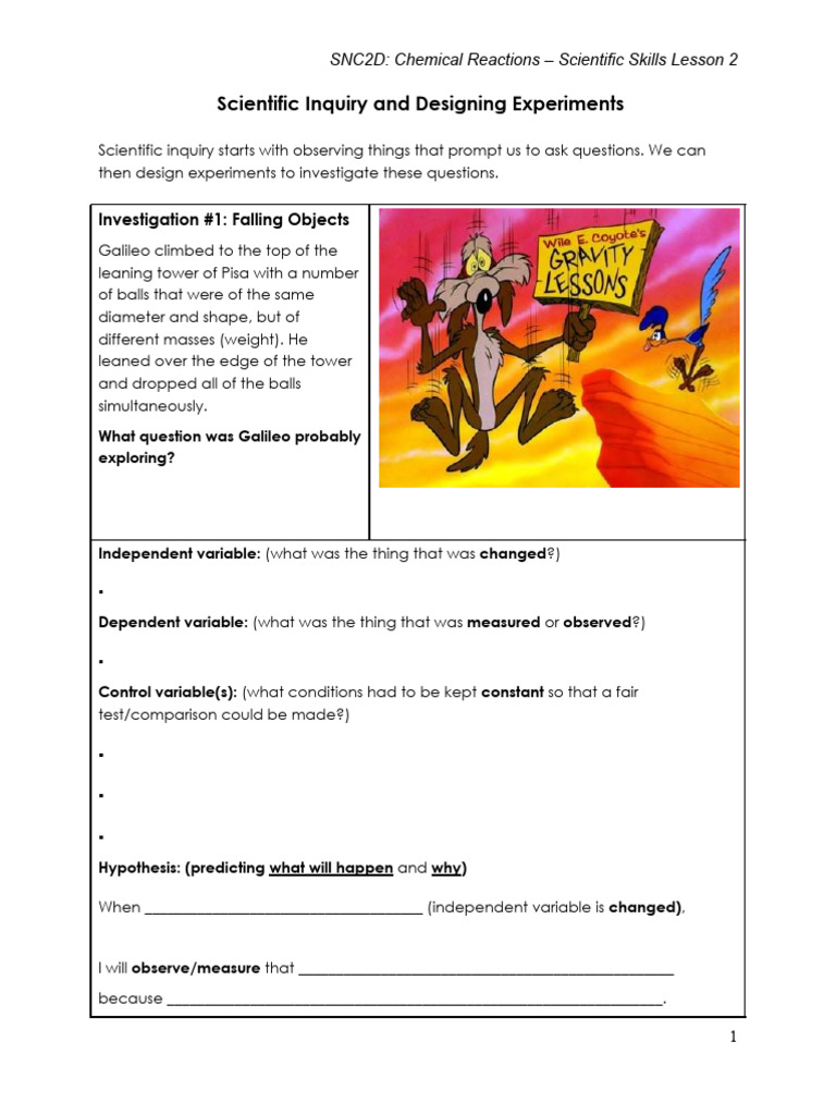 02-Scientific Inquiry Basics - Review | PDF