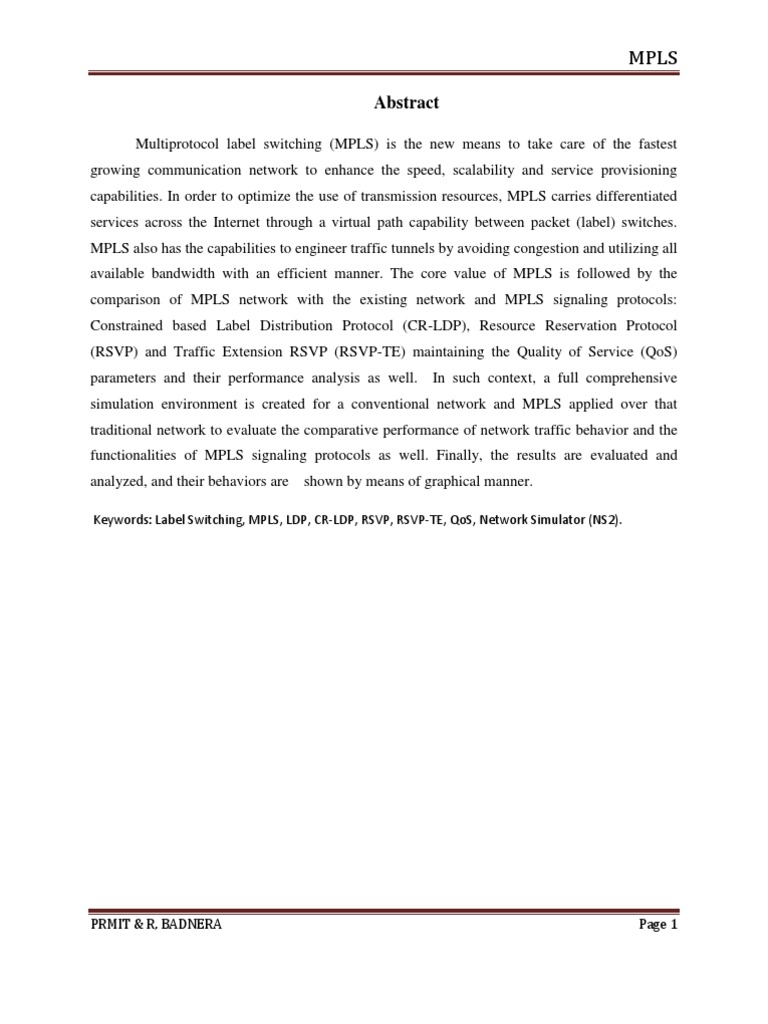 Multi Protocol Label Switching 2 Pdf Multiprotocol Label Switching