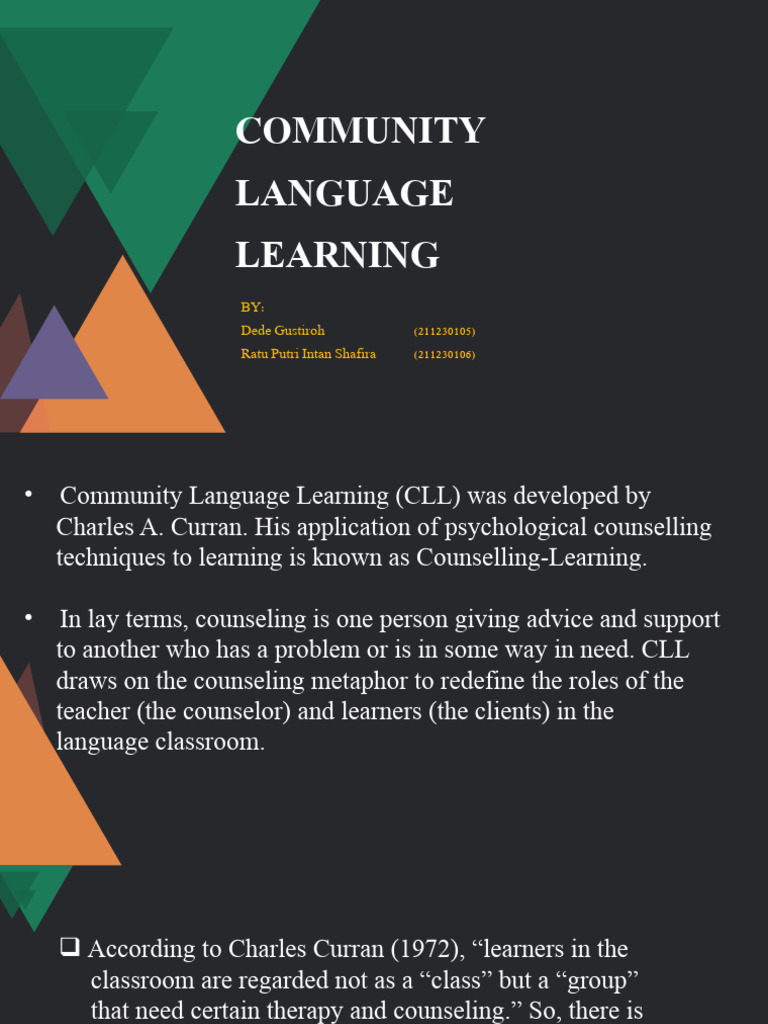 Community Language Learning | PDF Community Language Learning | PDF