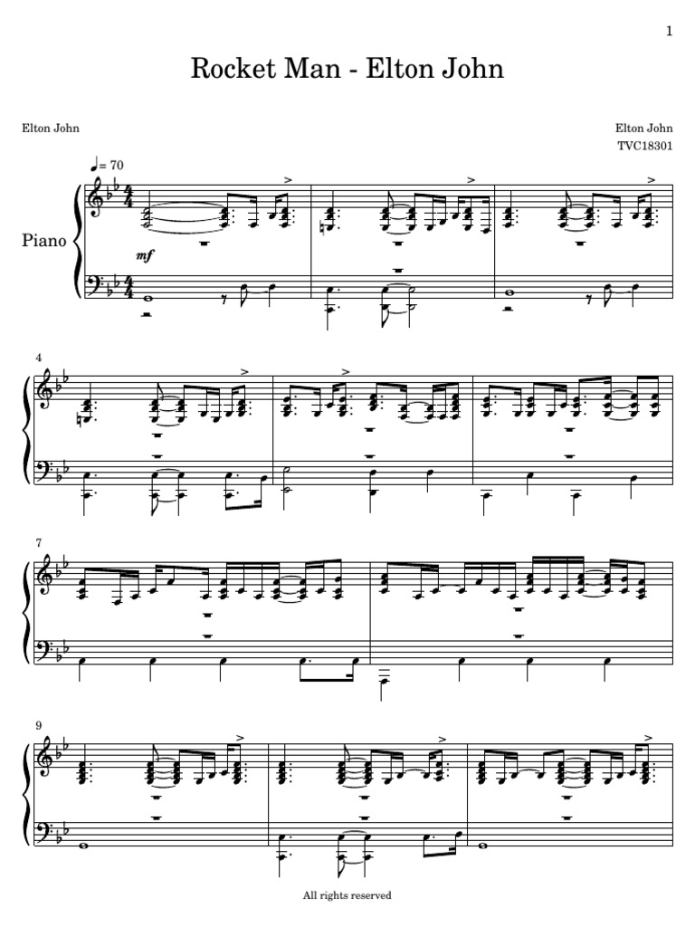 Rocket Man - Elton John | PDF