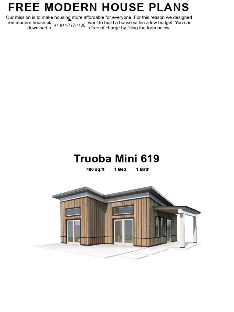 Free Modern House Plans by Truoba | PDF | Architectural Design ...