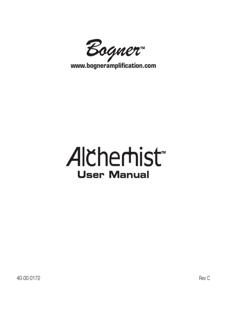Bogner Alchemist Eng | PDF