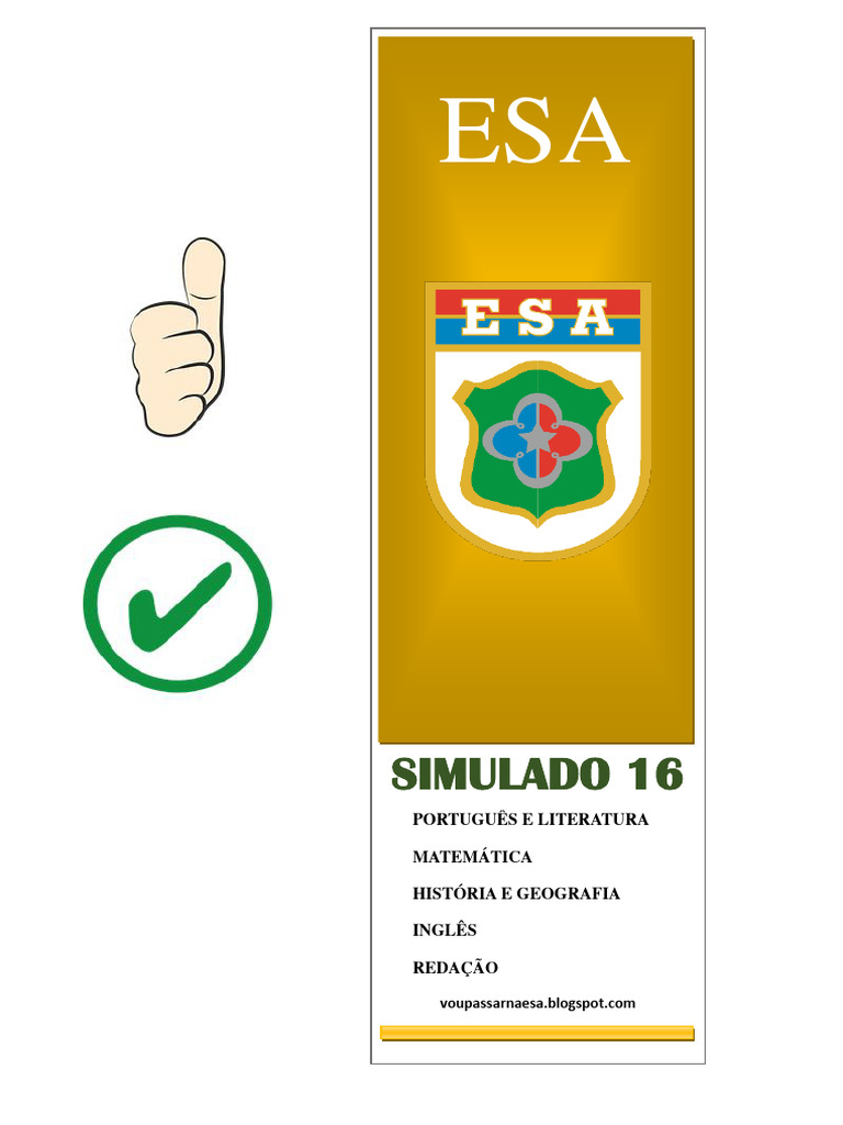 Simulado 16 - Esa | PDF | Juvenil