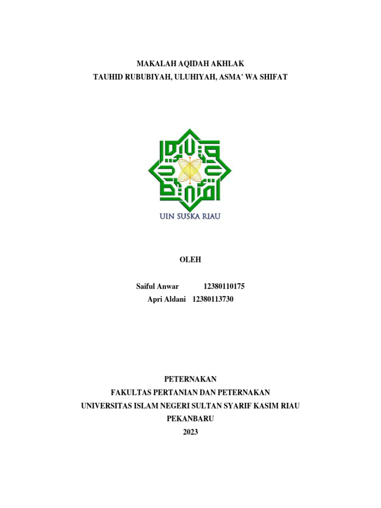 MAKALAH AQIDAH-WPS Office | PDF