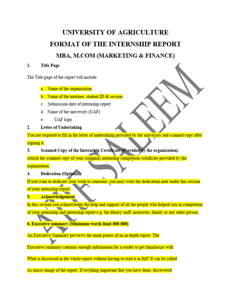 Intership Report Uaf | PDF