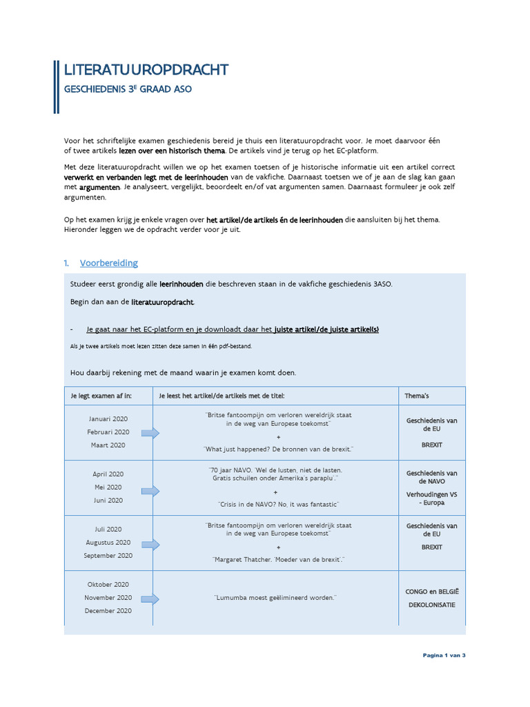 Examenopdracht 3ASO - Definitieve Versie | PDF
