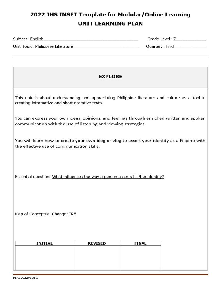 S8.6 2022 - Unit Learning Plan For Modular - Online Learning Template ...